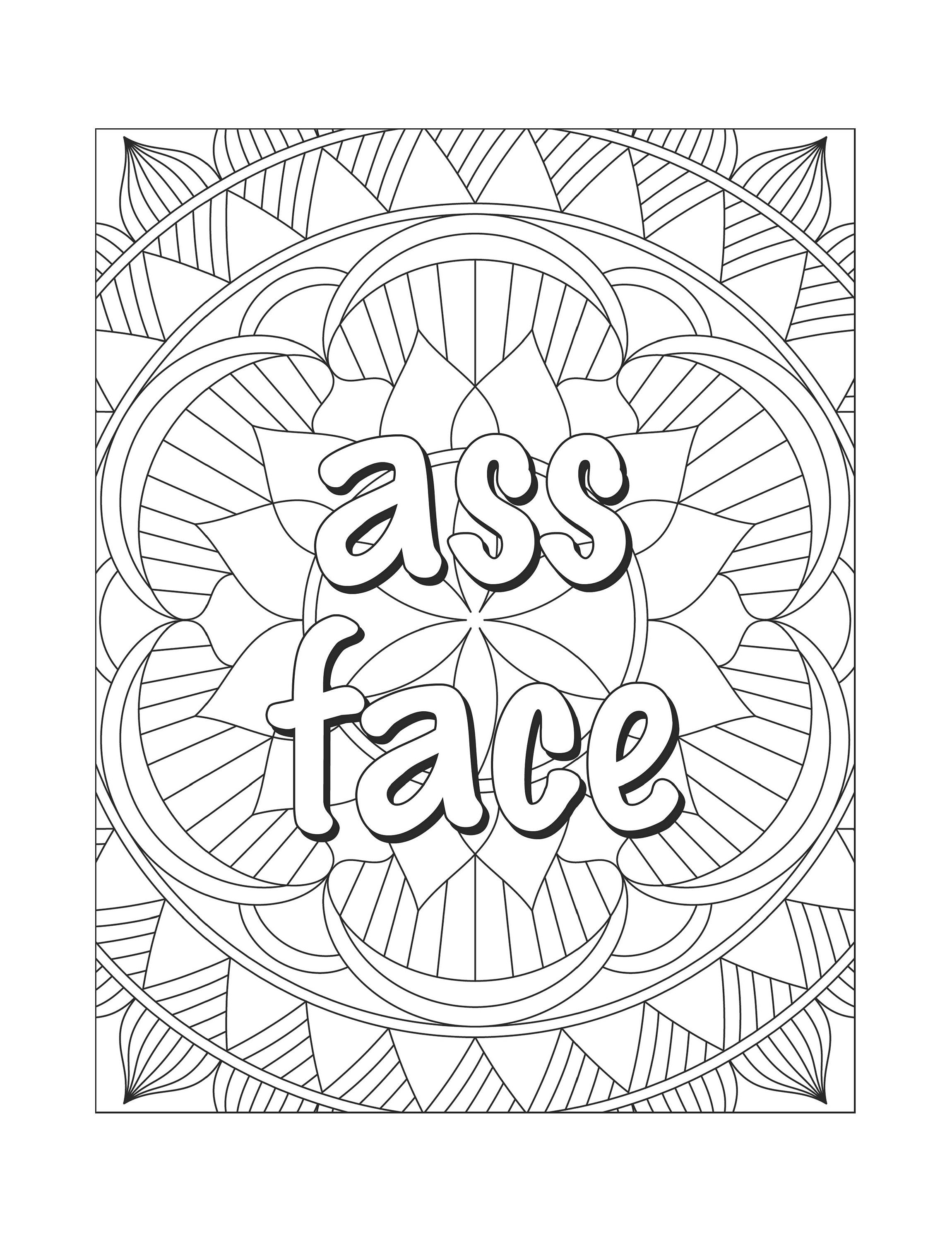 Mandala Swear Word Coloring Book for Adults Printable - Etsy