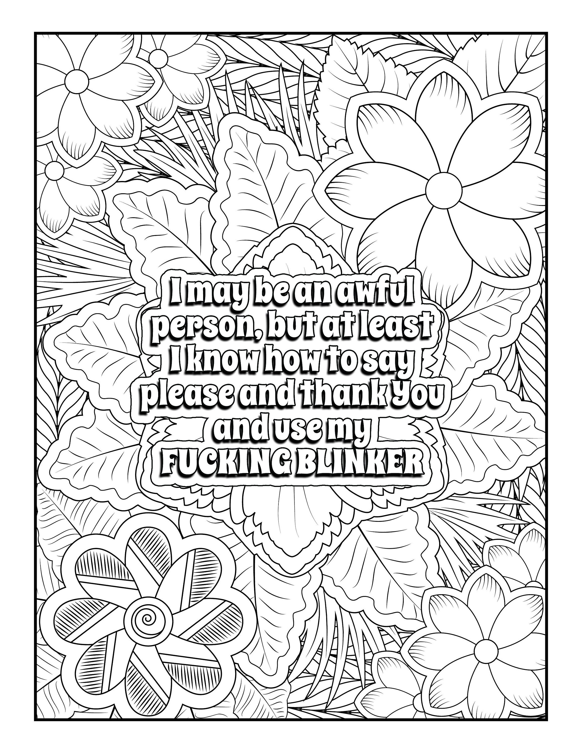 Art & Inappropriate Thoughts Swear Word Coloring Book for Adults ...