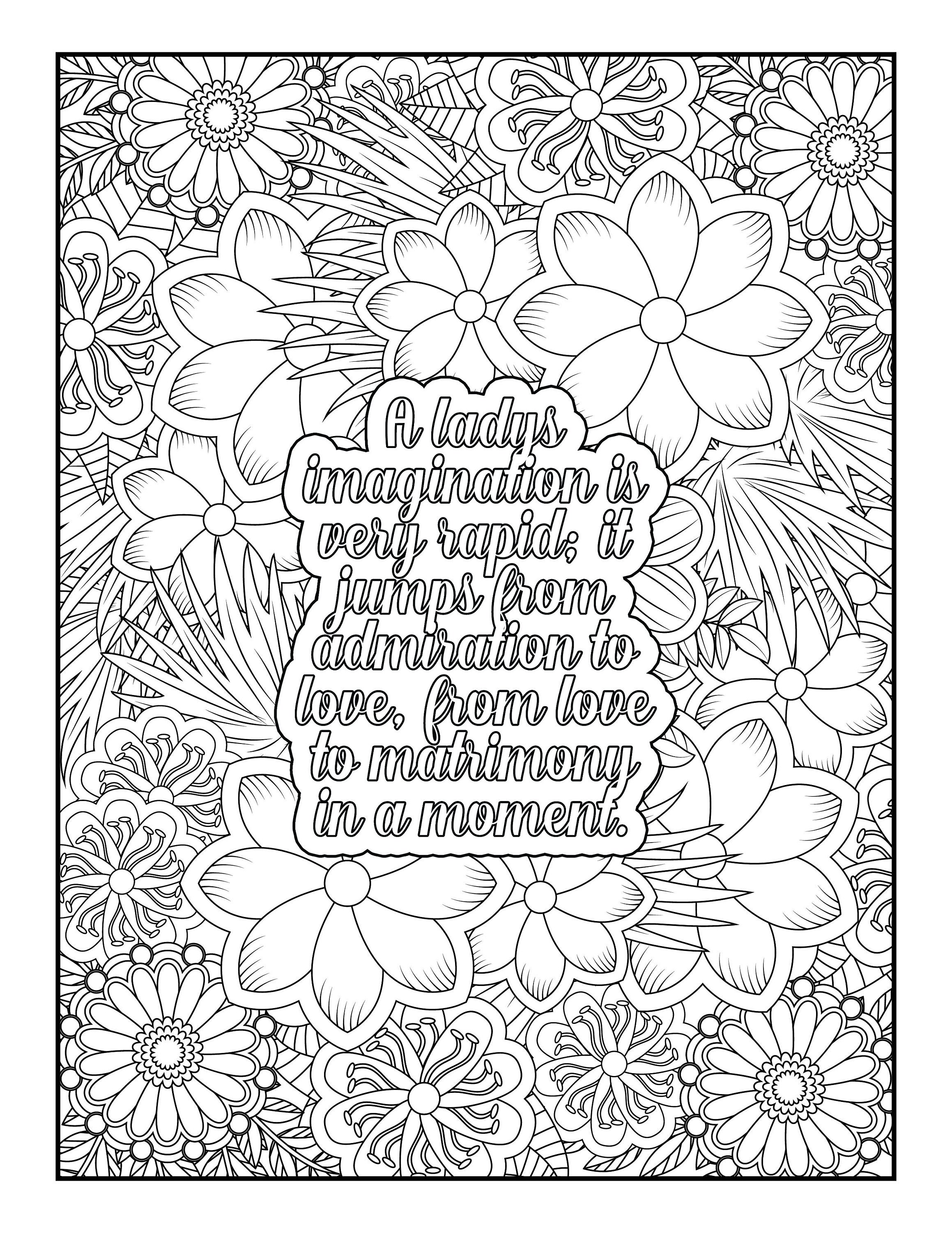 Art and Austen Coloring Book Jane Austen Fans Janeites - Etsy