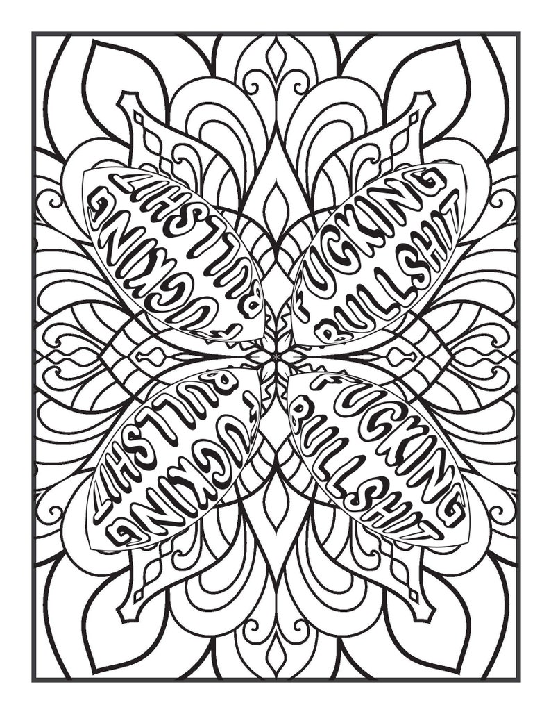 Art & Expletives the Angry Swears Version Swear Word - Etsy