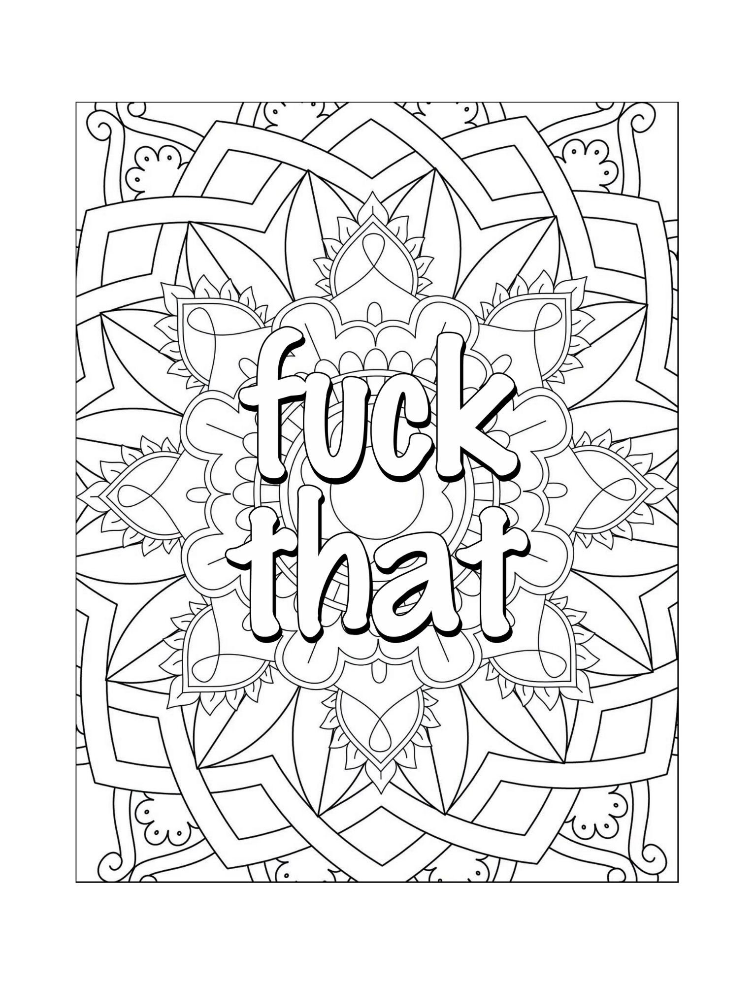 Mandala Swear Word Coloring Book for Adults Printable Coloring Pages ...