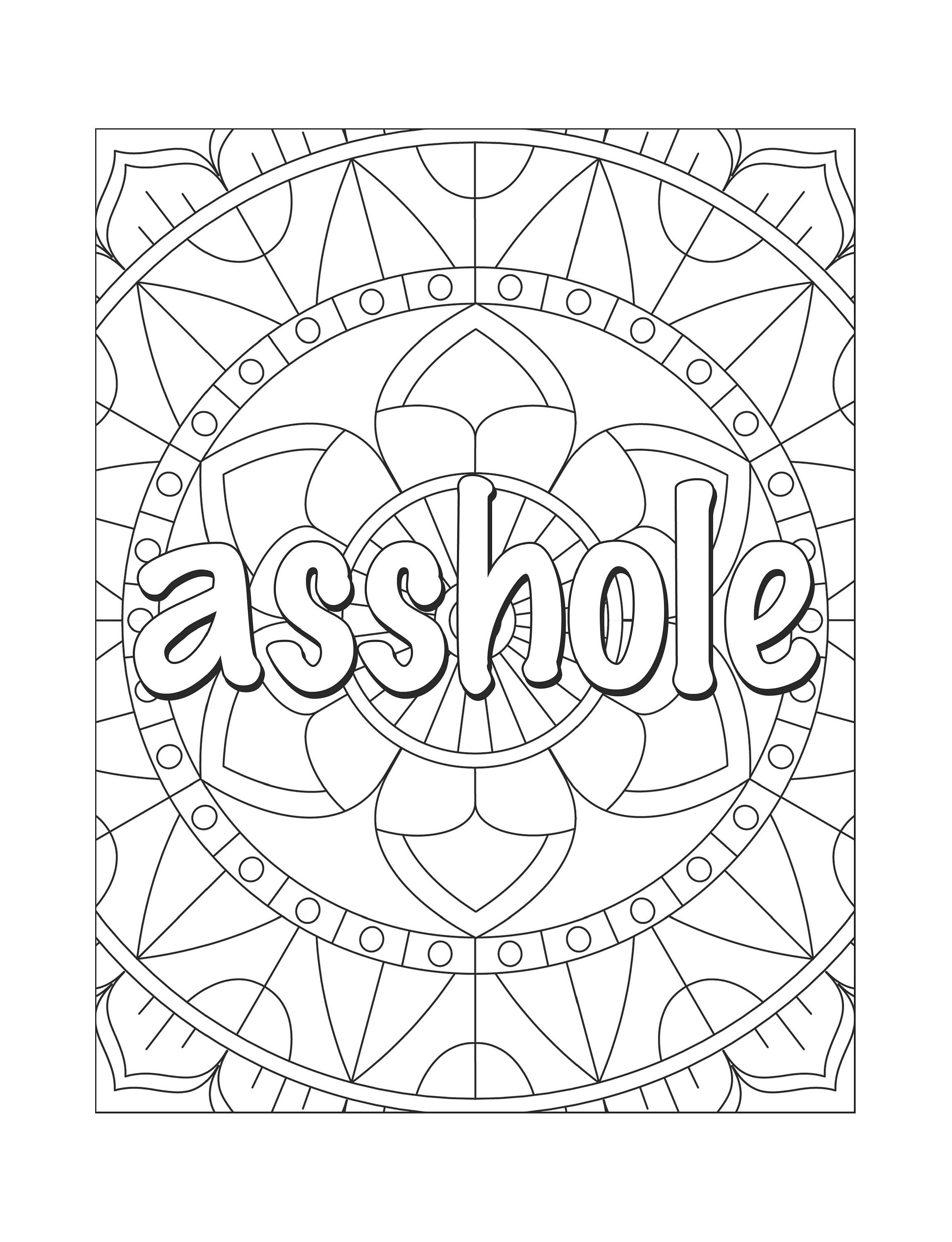 Mandala Swear Word Coloring Book for Adults Printable - Etsy