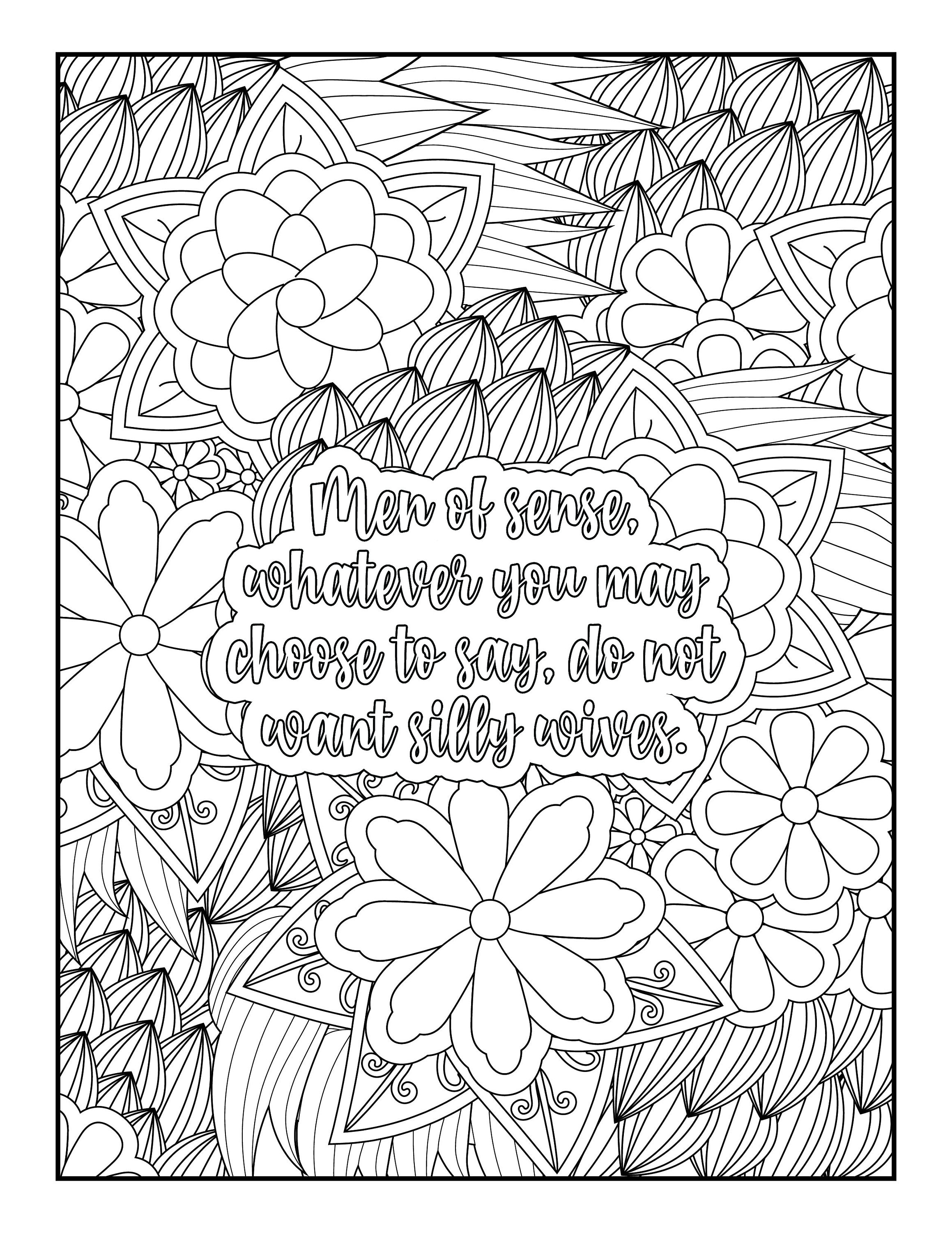 Art and Austen Coloring Book Jane Austen Fans Janeites - Etsy