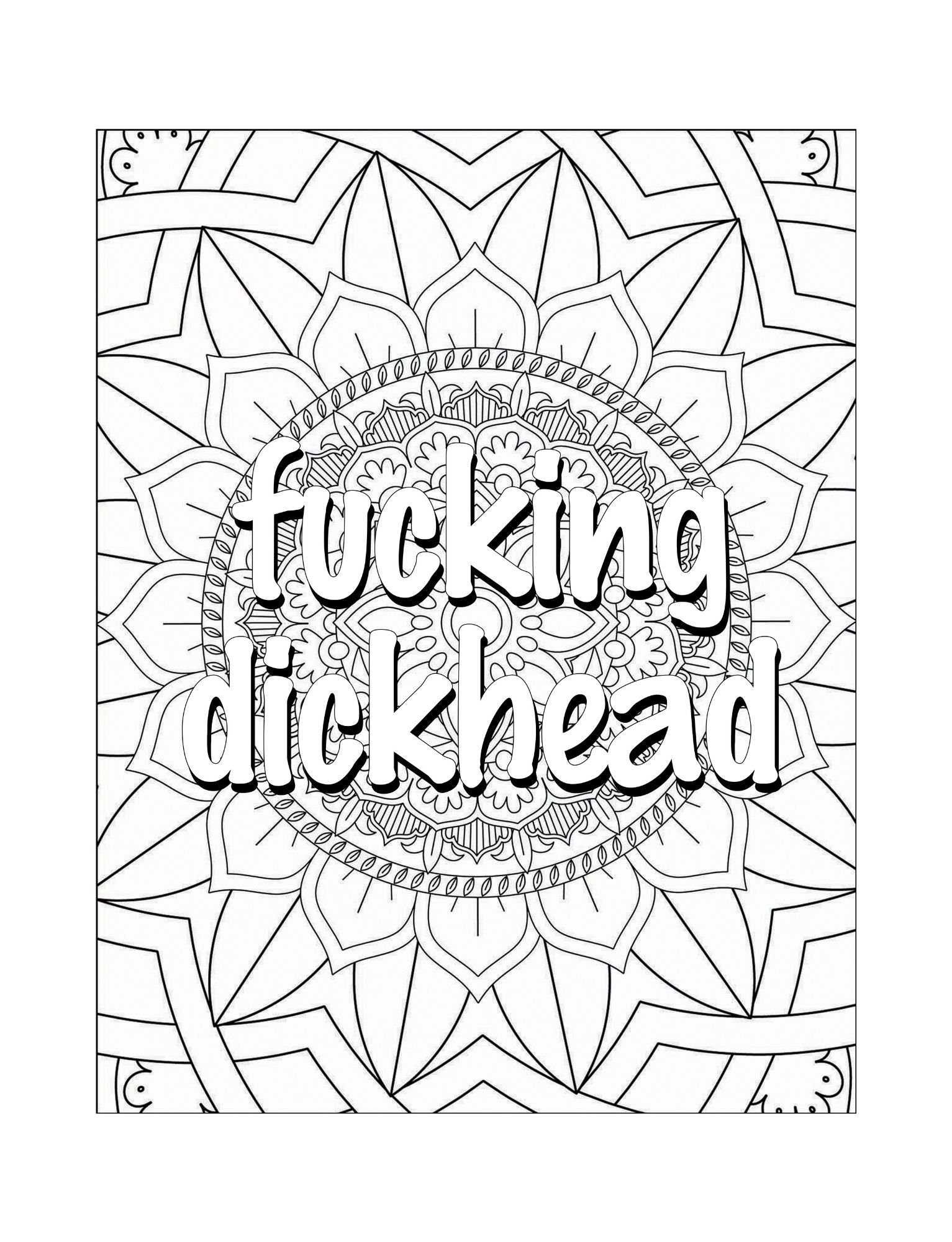 Mandala Swear Word Coloring Book for Adults Printable - Etsy
