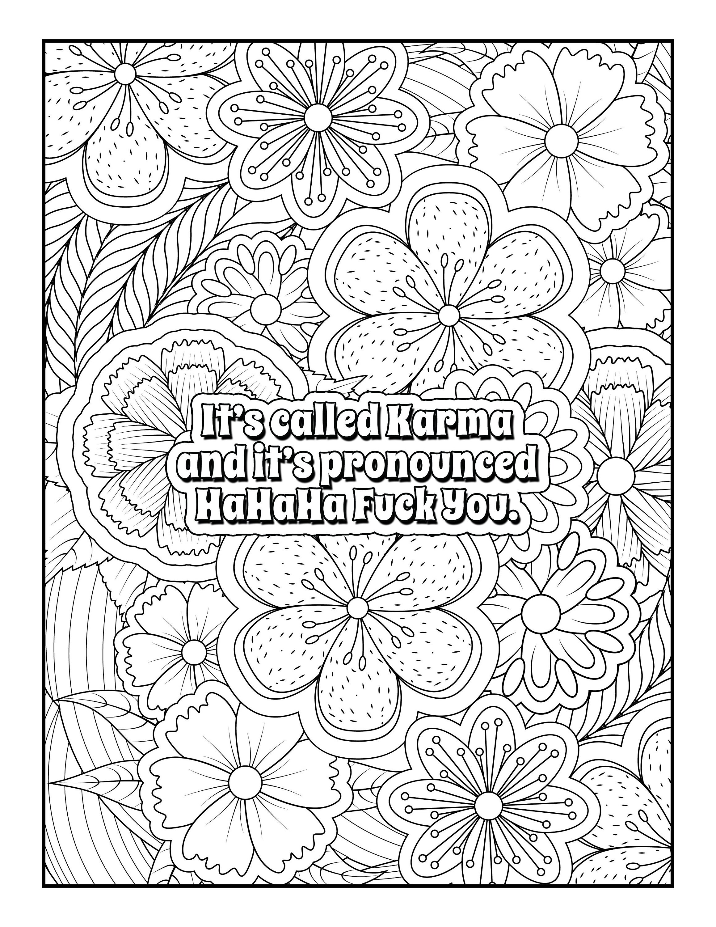 Art & Inappropriate Thoughts Swear Word Coloring Book for Adults ...