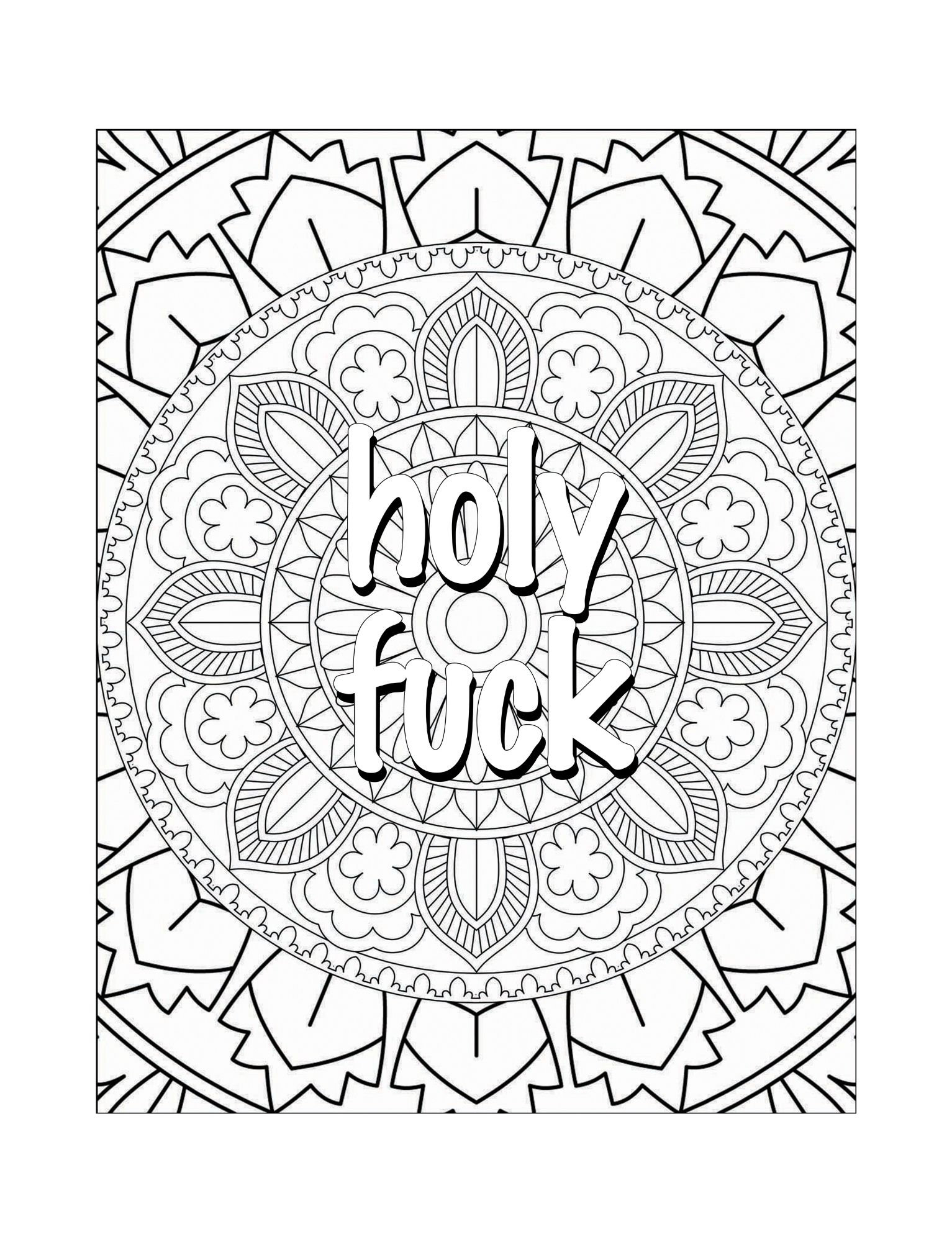 Mandala Swear Word Coloring Book for Adults Printable - Etsy