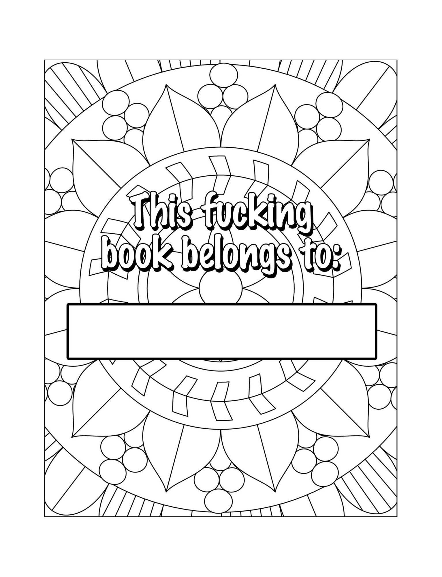 Mandala Swear Word Coloring Book for Adults Printable Coloring Pages ...
