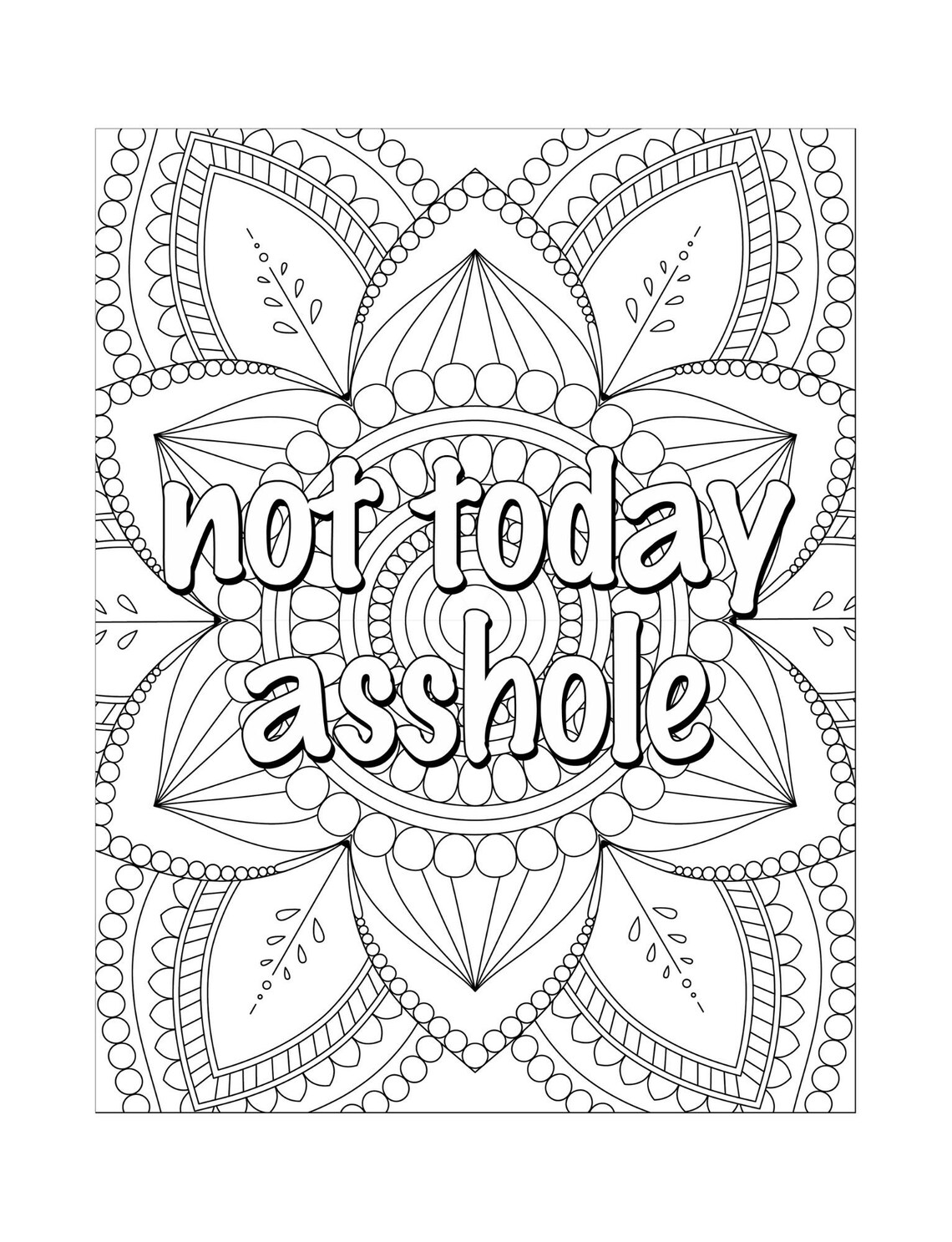 Mandala Swear Word Coloring Book for Adults Printable Coloring Pages ...