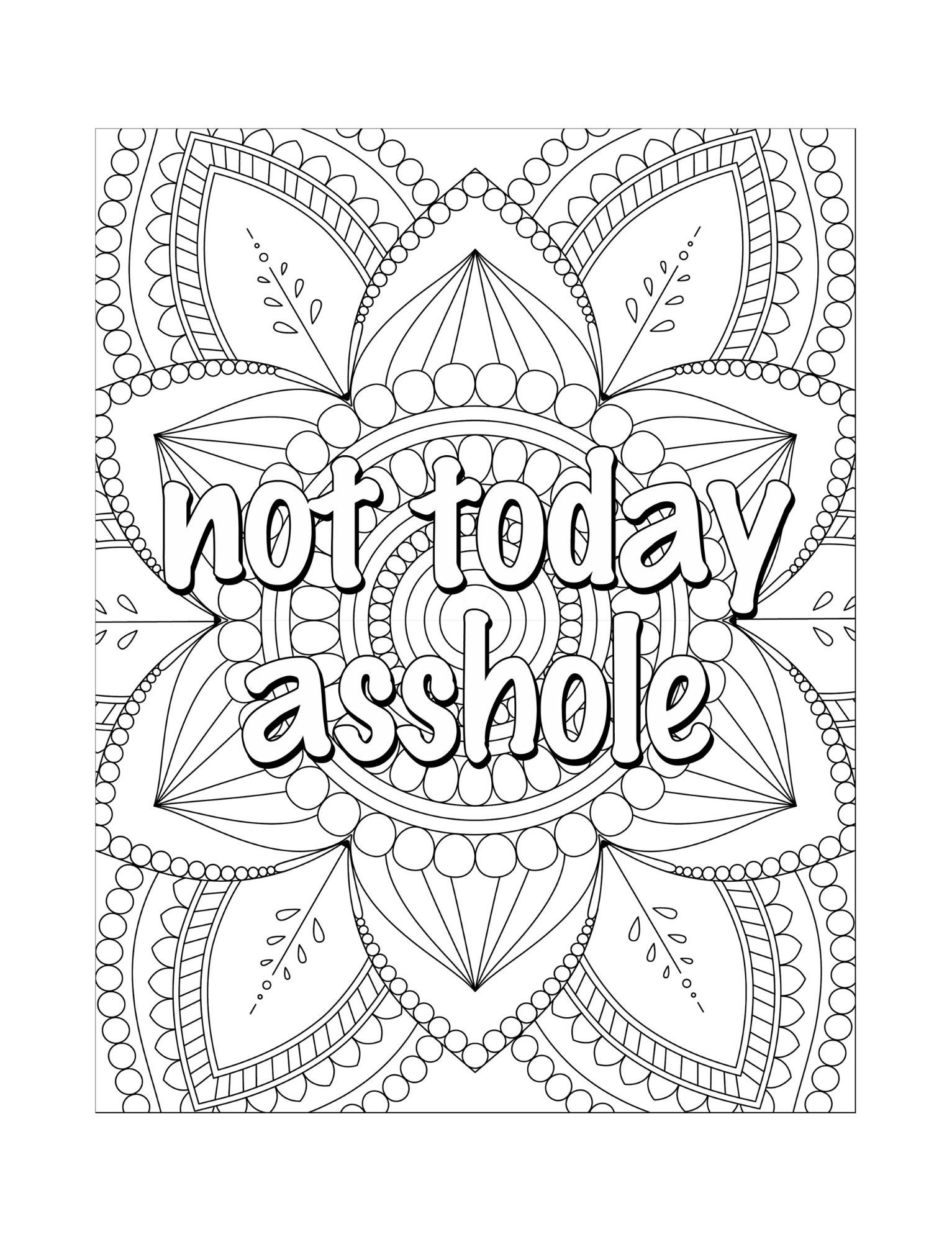 Mandala Swear Word Coloring Book for Adults Printable Coloring Pages ...