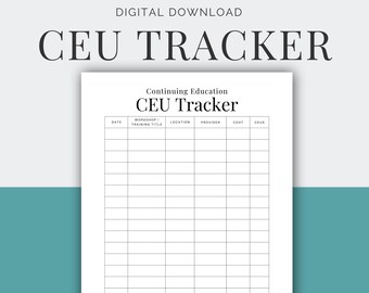 Continuing Education Tracker - Etsy