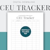 CEU Tracker Digitally Fillable Printable Continuing Education CEU Log ...