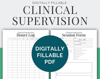 Clinical Supervision Session Form Note Review/ Feedback Form Clinical ...