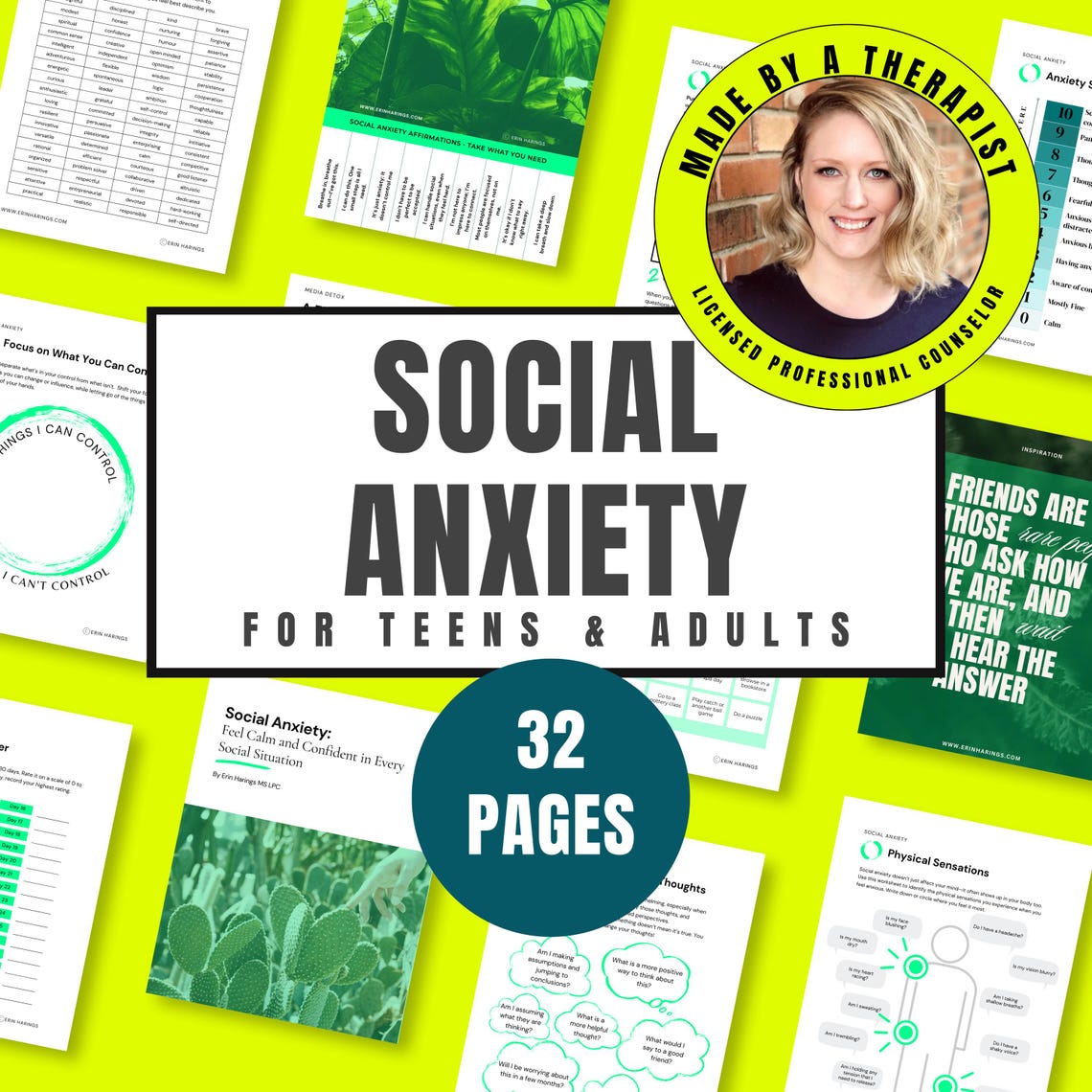 Social Anxiety Worksheets for Therapy | CBT Tools, Small Talk Scripts ...