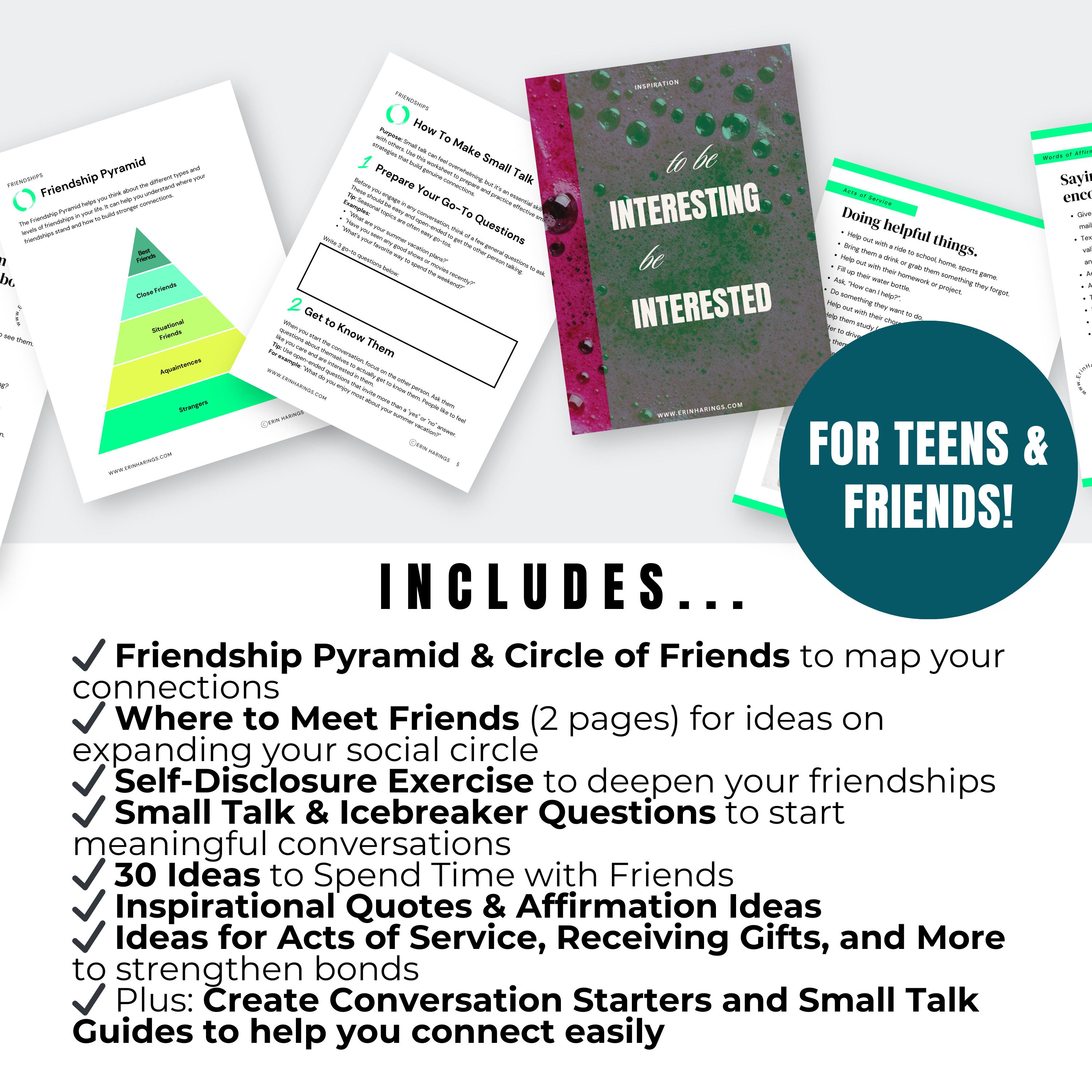 Teen Friendship Building Guide | Social Skills, Communication, Small ...