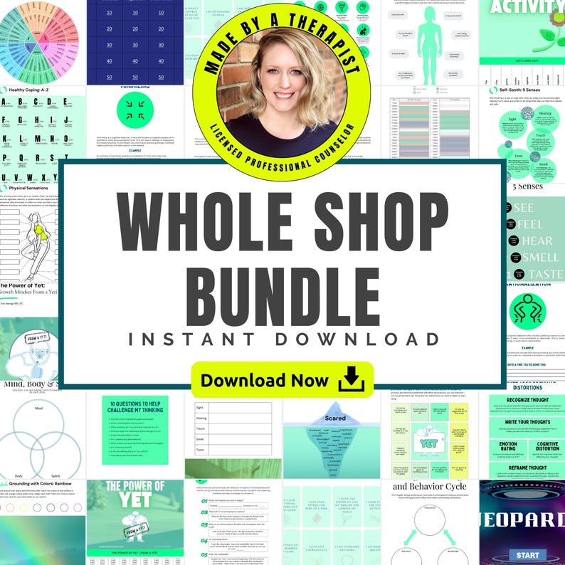 Whole Shop Therapy Worksheets Bundle | Complete CBT Worksheets ...