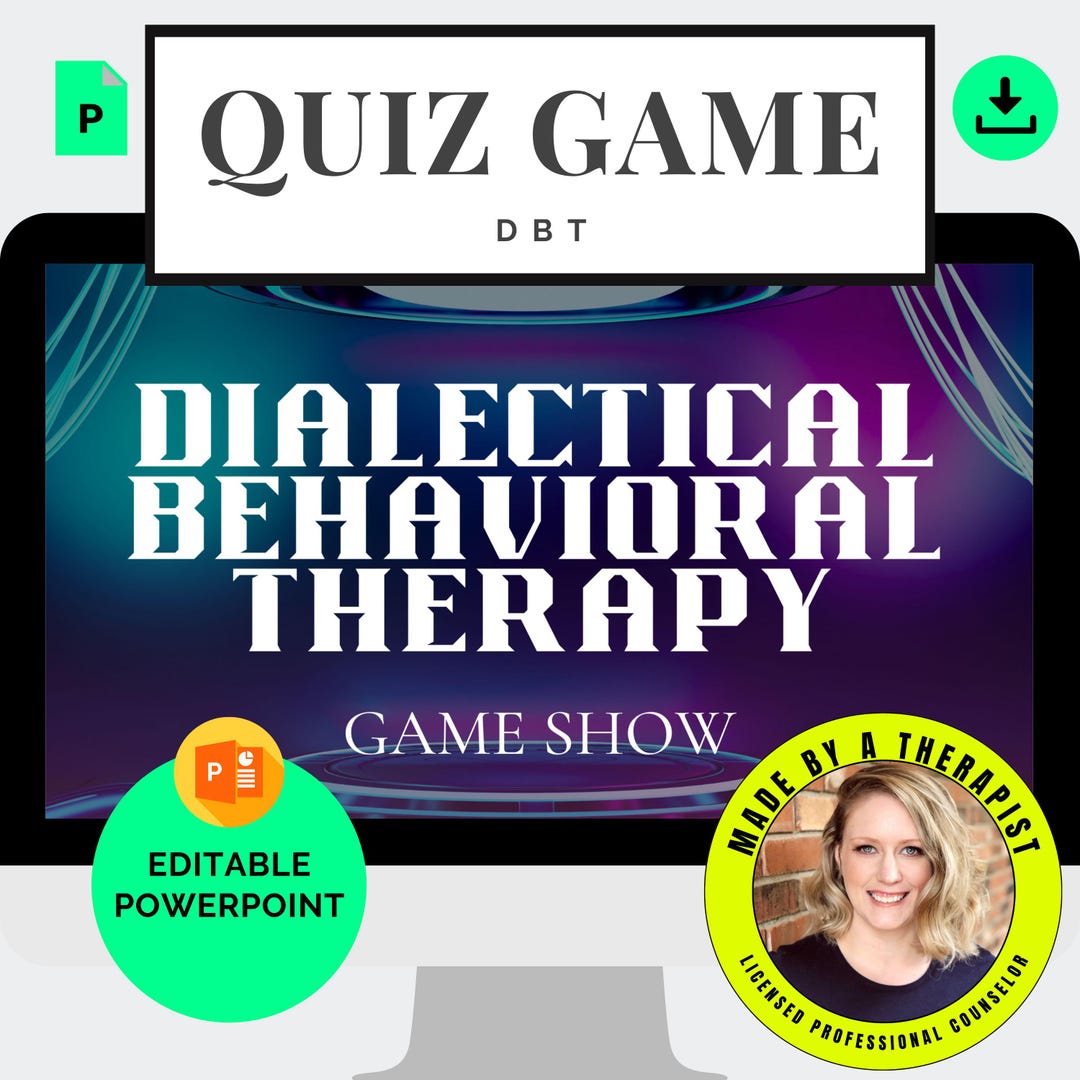 DBT Game Show for Group Therapy | Editable Powerpoint Quiz Game ...