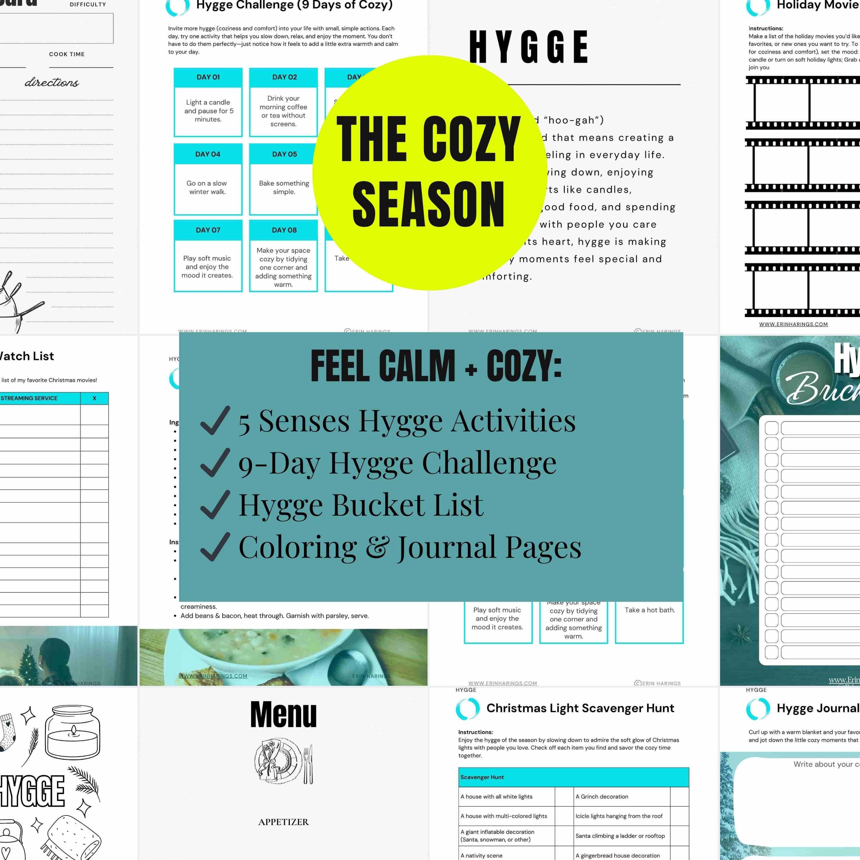 Hygge Self-care Workbook | Mindfulness Activities, Journal Prompts ...
