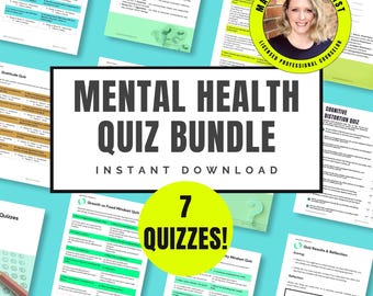 Mental Health Quiz Bundle | Therapy Worksheets, SEL Activities (PDF) - Etsy