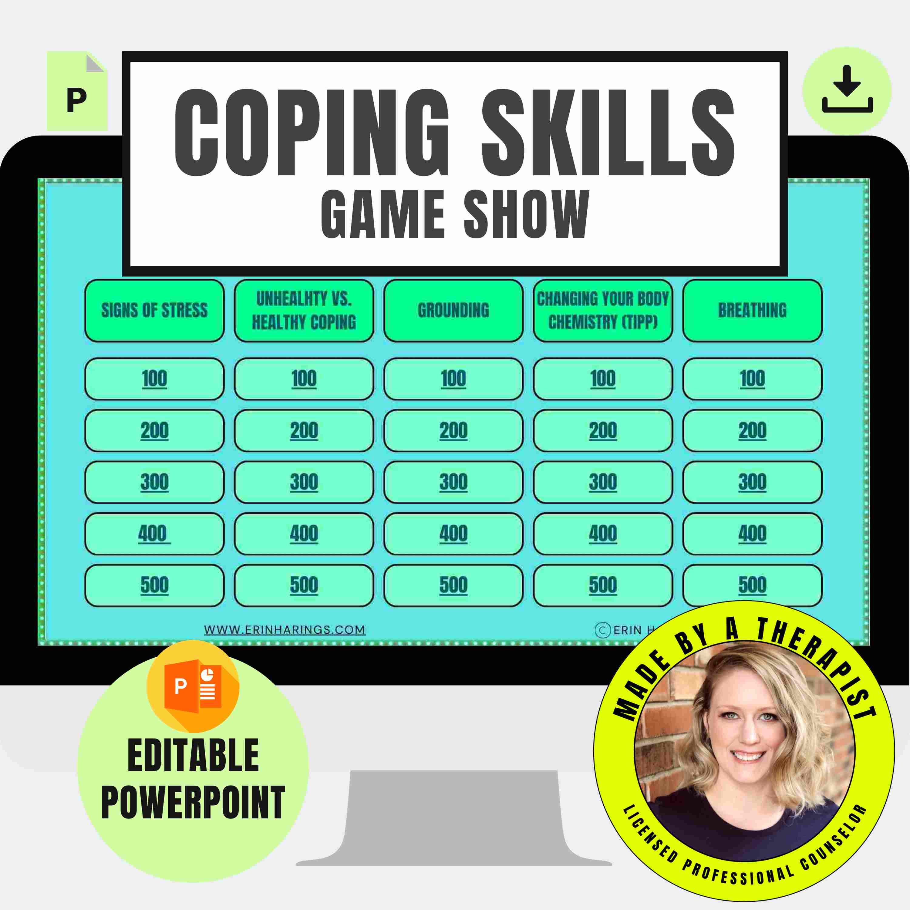 Coping Skills Game Show | Interactive Coping Skills Activity for Teens ...