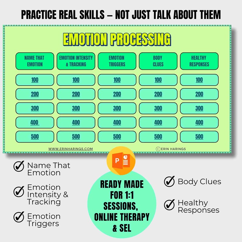 Emotion Processing Game Show | Interactive Emotion Regulation Activity ...