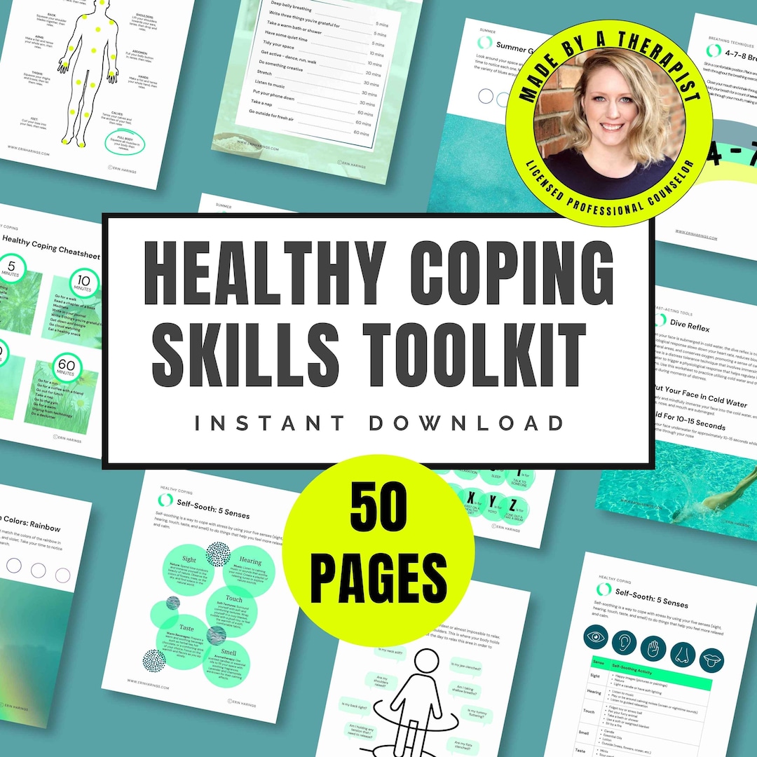 Healthy Coping Skills Toolkit | Breathing, Grounding, Fast-acting ...