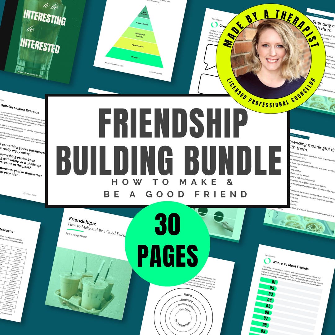 Friendship Building Bundle How to Make Friends Friendship Pyramid Self ...