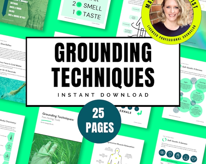 Grounding Techniques Cheat Sheet, Coping Strategies, Anxiety and Panic ...