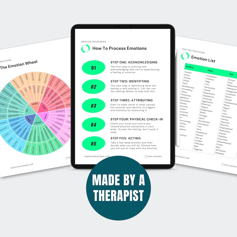 Emotion Processing Worksheets for Therapy | Emotion Regulation ...
