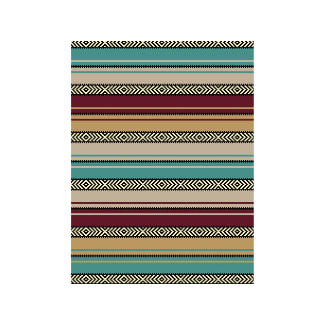 Printable Southwest Wall Art, Aztec Pattern Wall Art, Turquoise, Boho ...