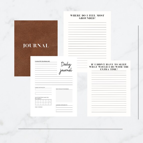 30 Page Journal Digital Download Writing Prompt Daily | Etsy