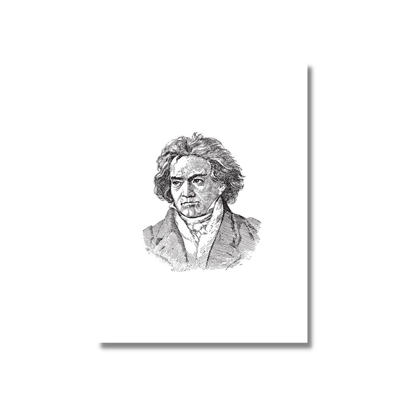 Printable Musician Portrait Wall Art, Bach, Mozart, Beethoven ...