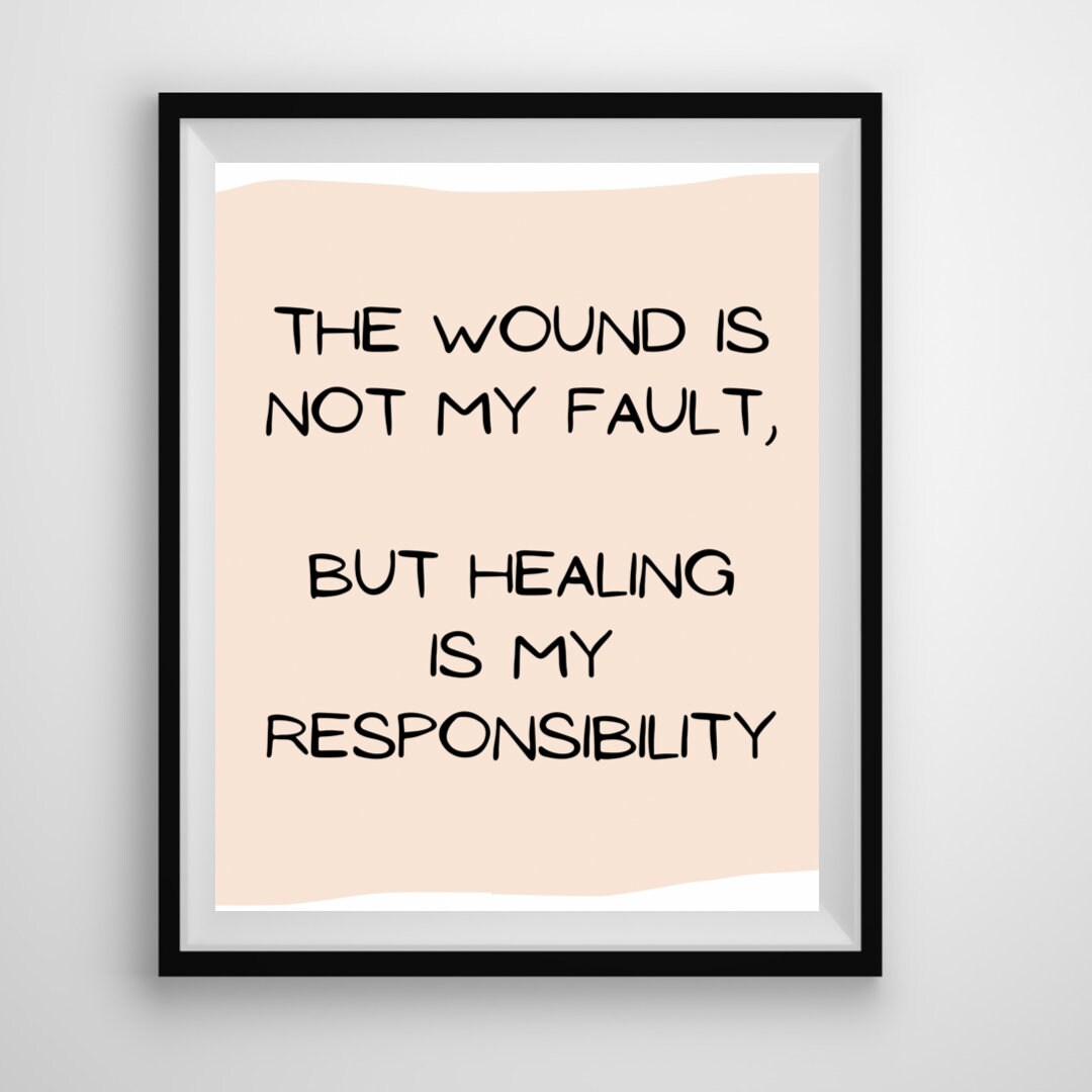 Healing Quote Wall Art, Mental Health Quote, Therapy Office Wall Art ...