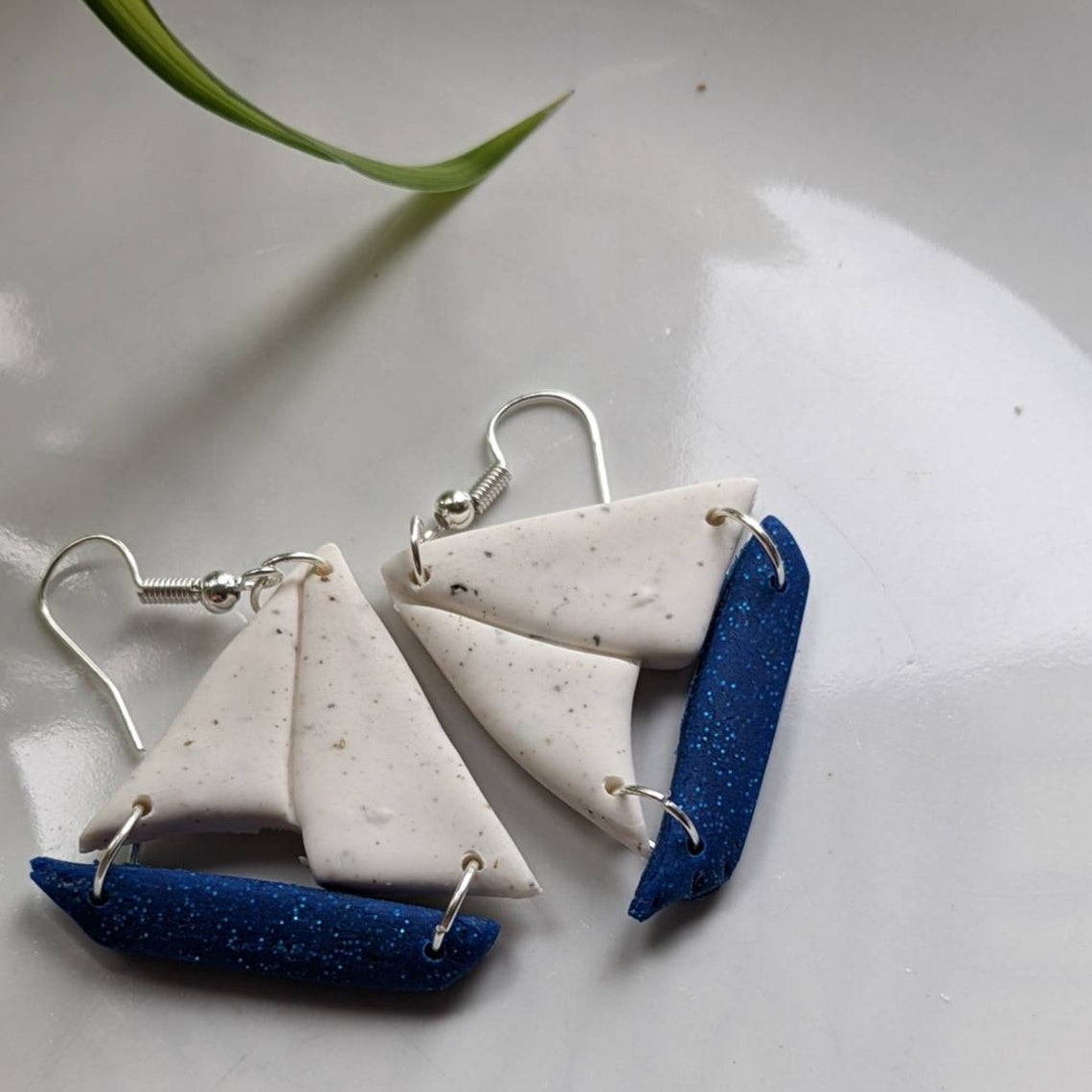 Sail Boat Earrings Handmade With Polymer Clay Nautical Yacht - Etsy