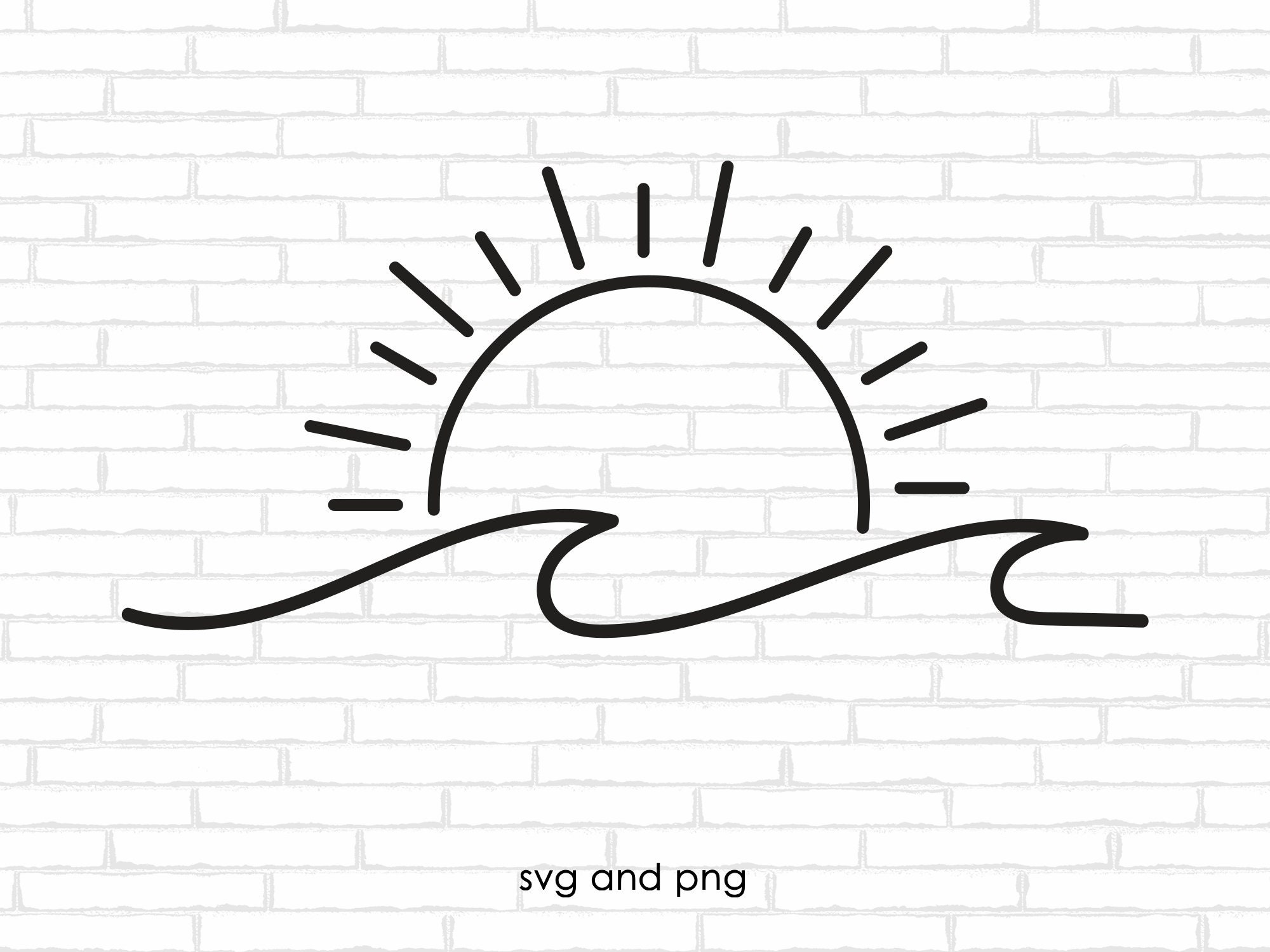 Wave Svg Sunset Svg Beach Svg Sun and Wave Svg Sunrise - Etsy Canada