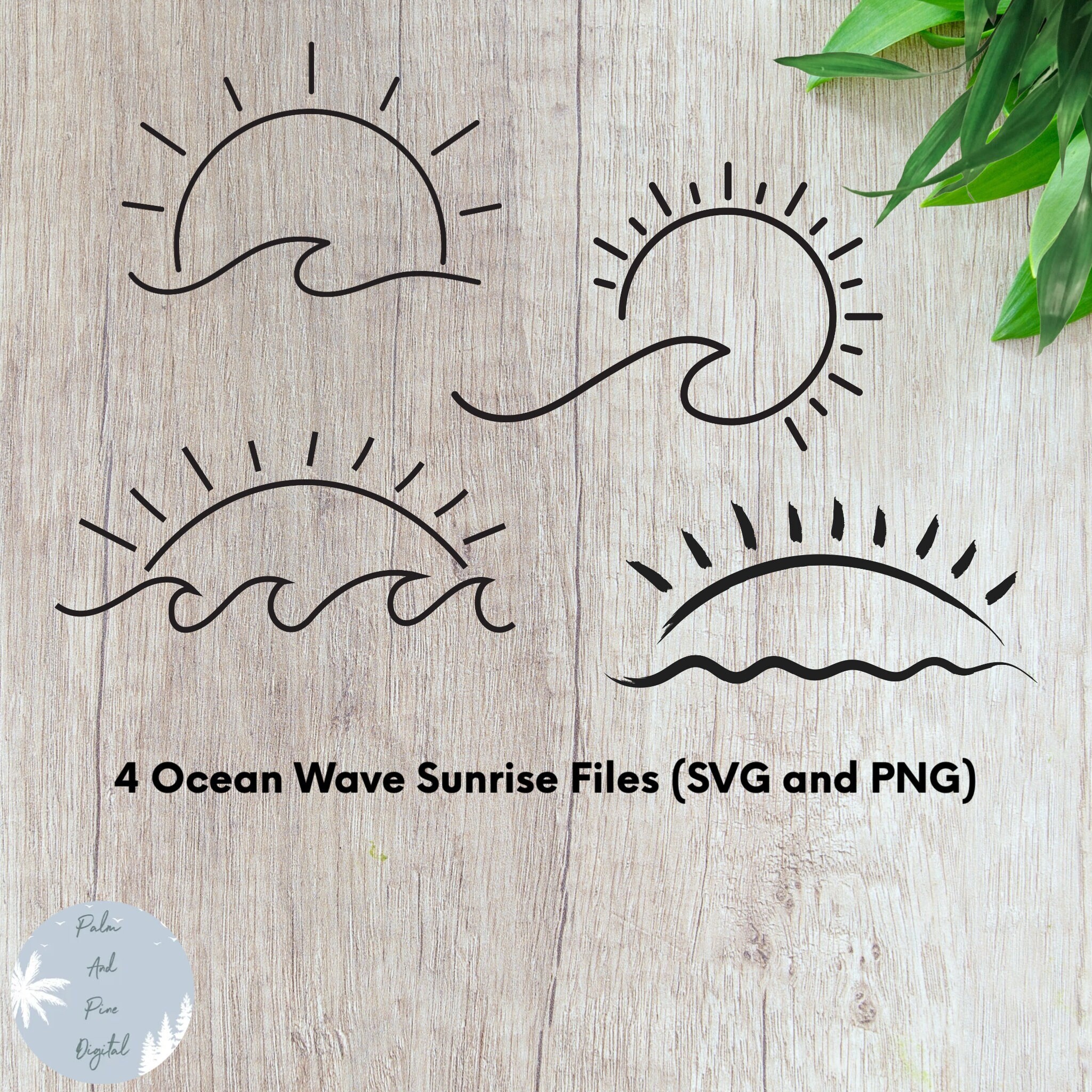 Beach Svg Sunrise Svg Waves Svg Sun and Wave Svg - Etsy Ireland