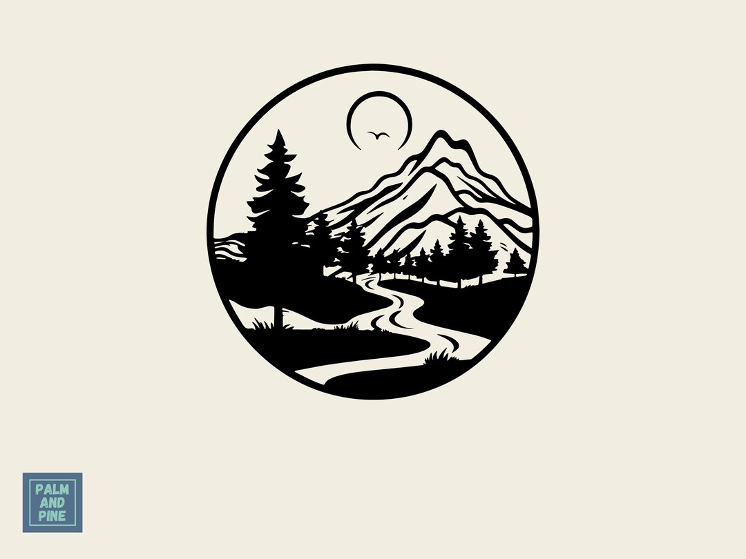 Wilderness Svg Mountain Svg Mountain Scene Svg Mountain Range Svg ...
