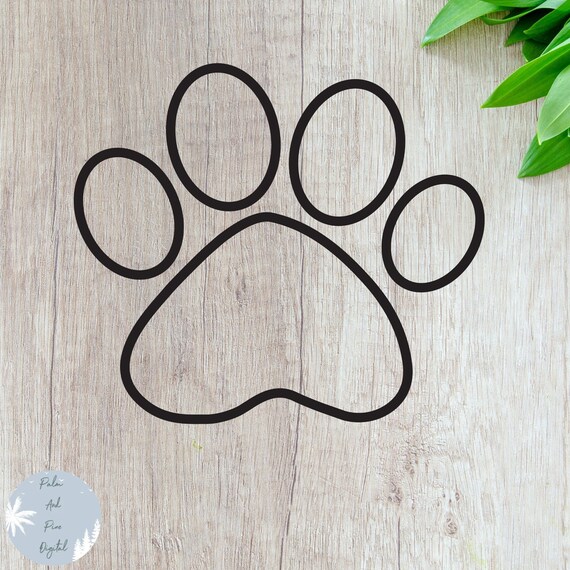 Paw Print Svg Paw Print Outline Svg Dog Paw Print Paw - Etsy Ireland