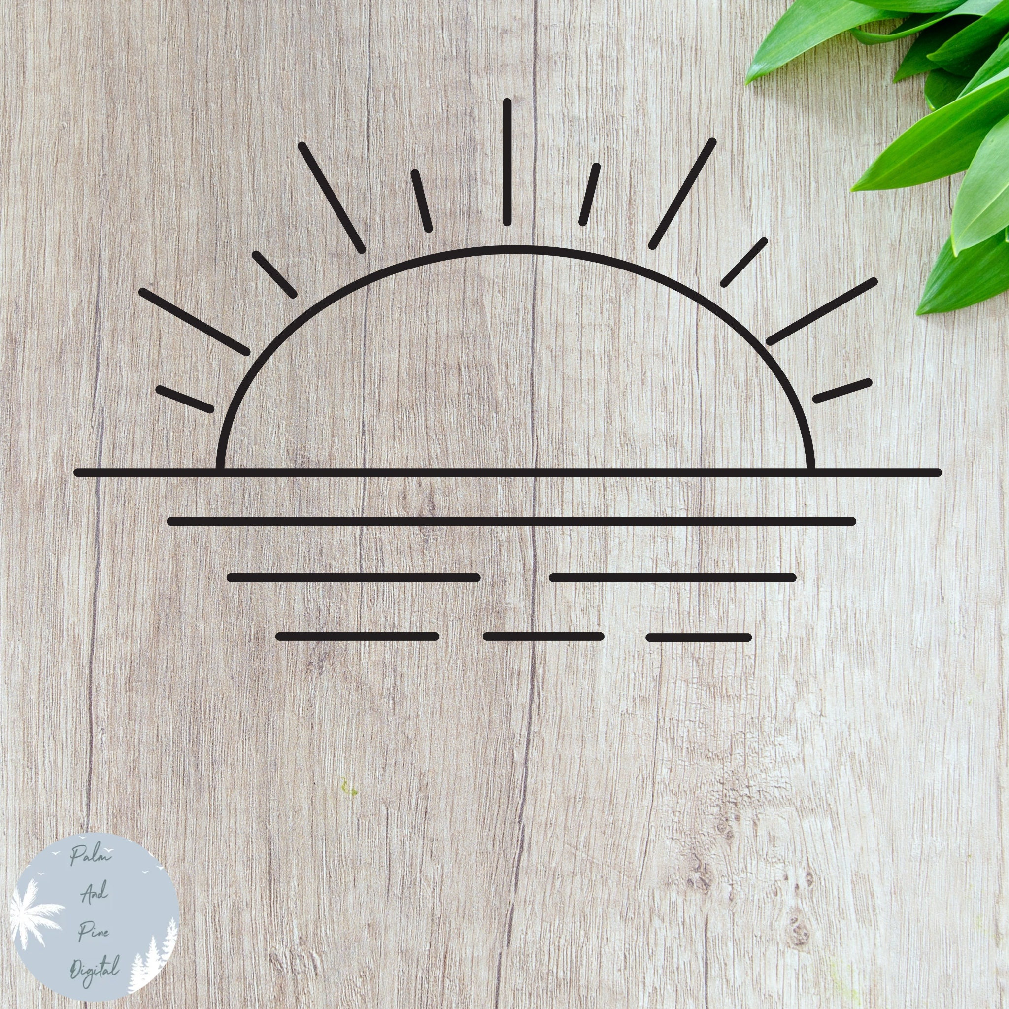 Sunset Svg Sun Svg Sunrise Svg Sun and Wave Svg Ocean - Etsy