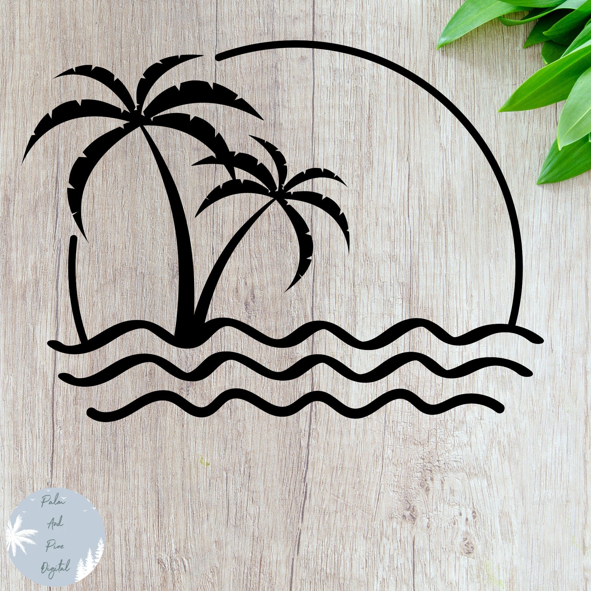 Palm Trees Wave Svg Palm Tree Svg Palm Tree Clipart - Etsy Singapore