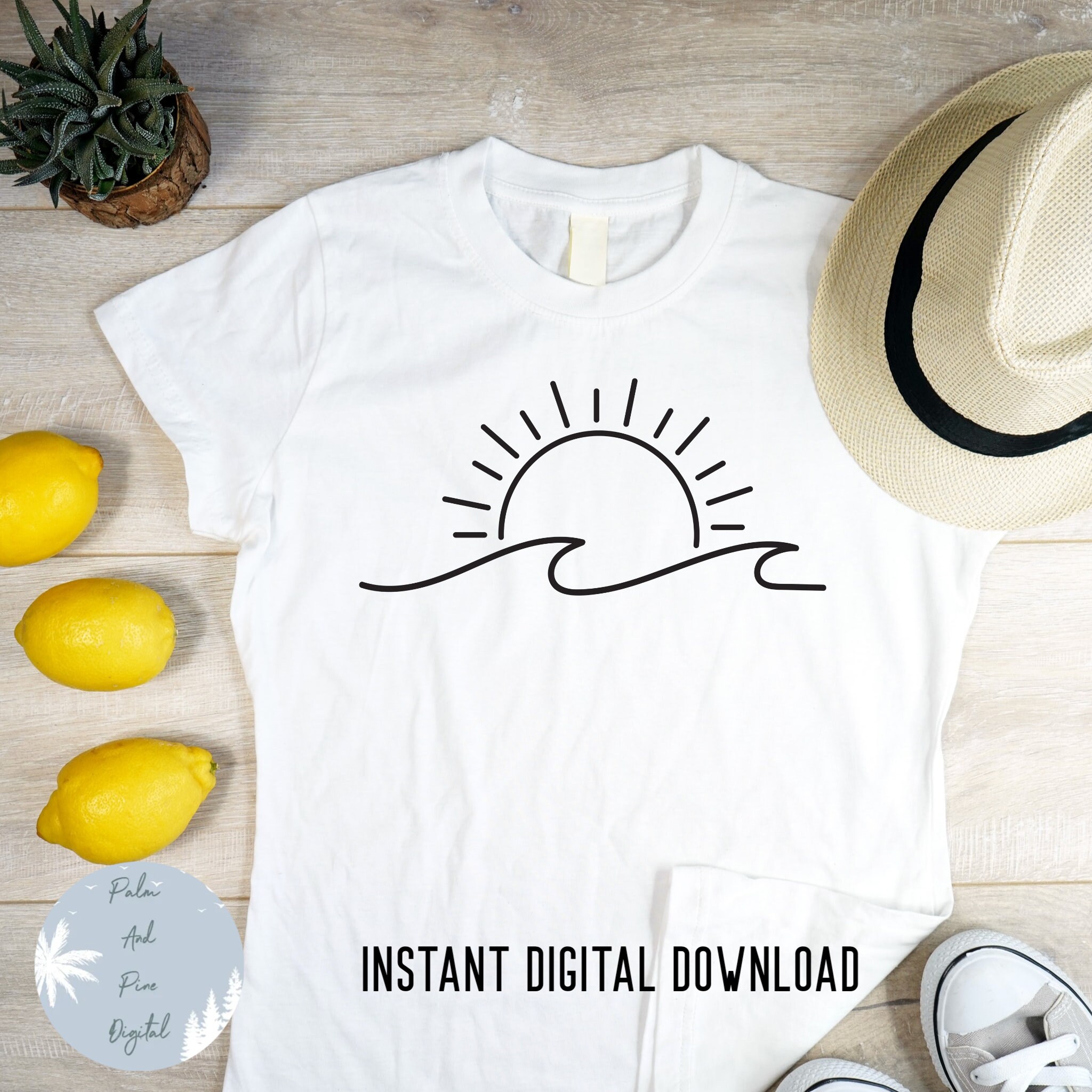 Wave Svg Sunset Svg Beach Svg Sun and Wave Svg Sunrise - Etsy Canada