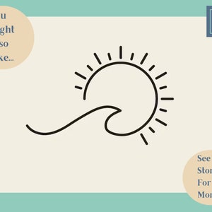 Wave Svg Sunset Svg Beach Svg Sun and Wave Svg Sunrise Svg Ocean Waves ...