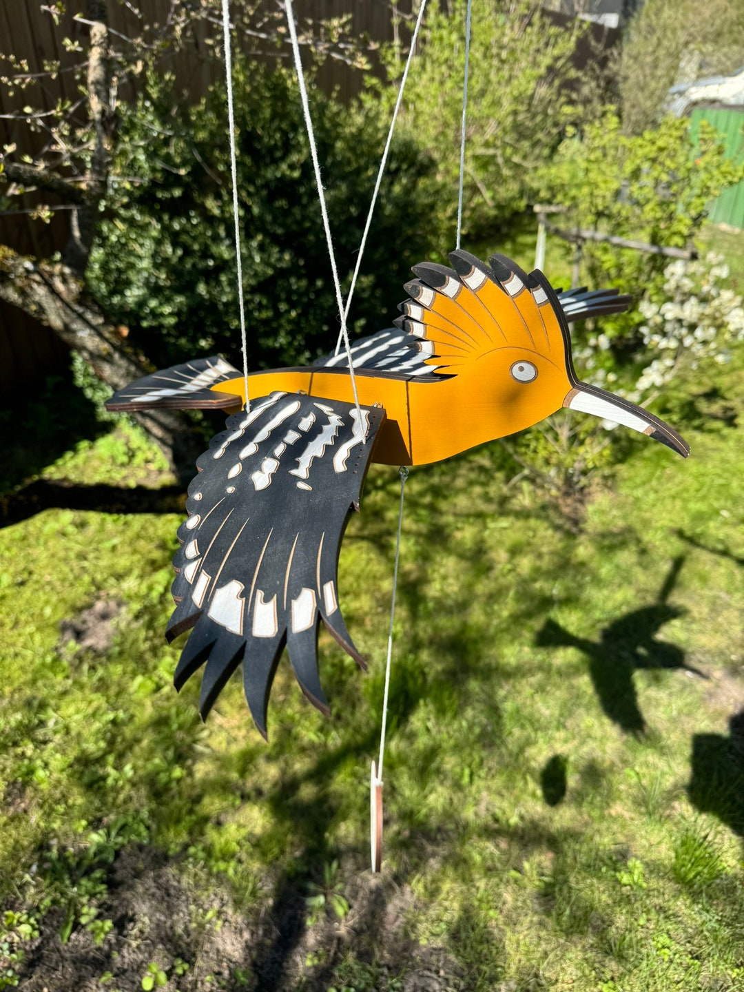 Digital Laser Cut File Wooden Flying Hoopoe Bird (PDF, SVG, DXF, Al ...