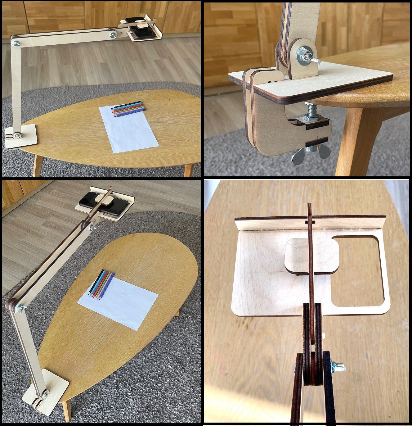 Digital Laser Cut File - Smartphone Camera / Scanner Stand (PDF, DXF ...