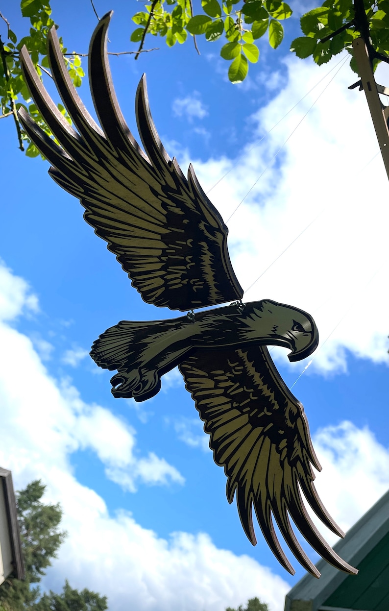 Digital Laser Cut File Wooden Flying Eagle (PDF, SVG, DXF, Al, Lbrn ...