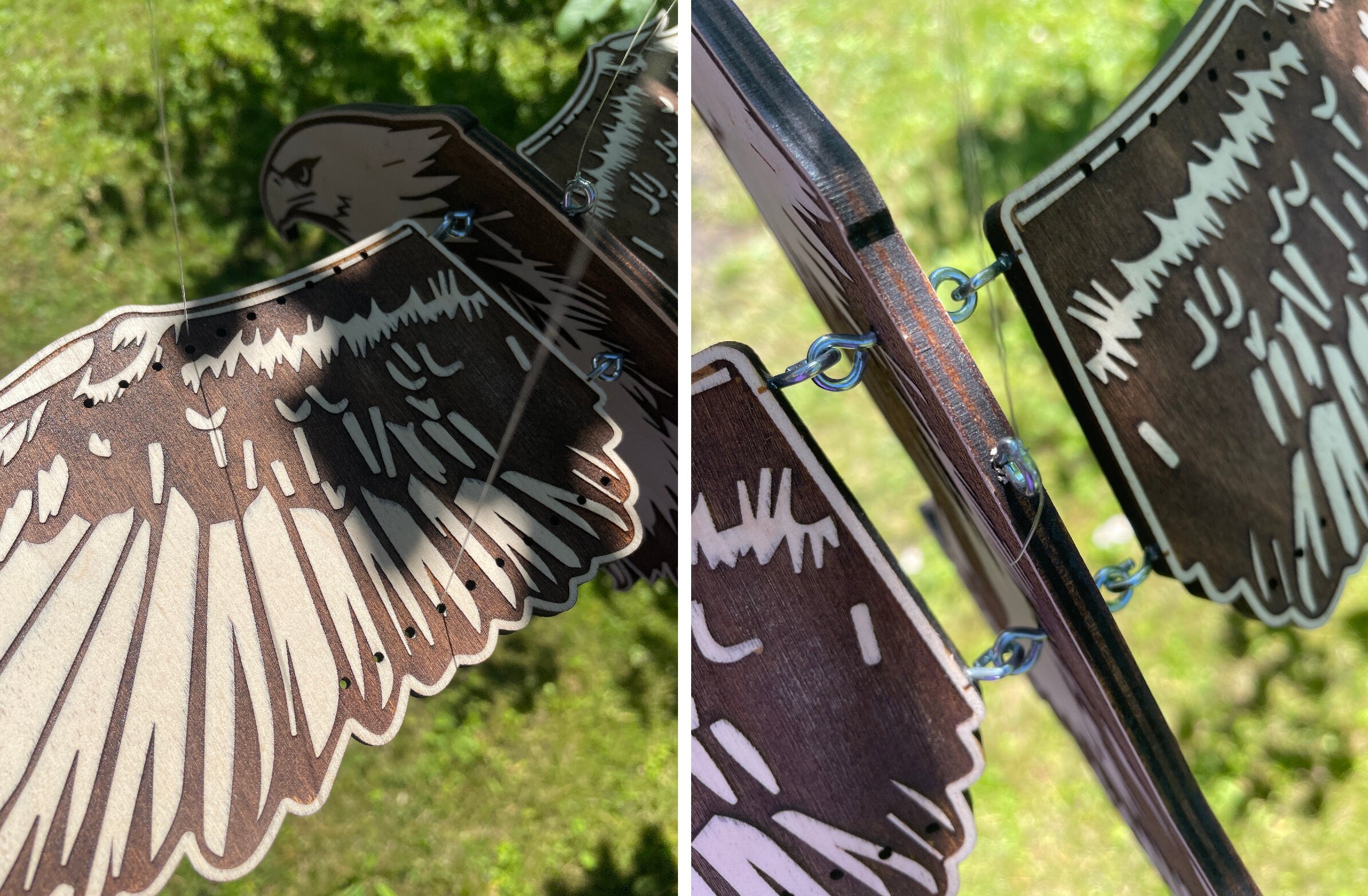 Digital Laser Cut File Wooden Flying Eagle (PDF, SVG, DXF, Al, Lbrn ...