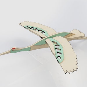 Digital Laser Cut File Wooden Flying Bird (PDF, SVG, DXF, Al, Lbrn File ...
