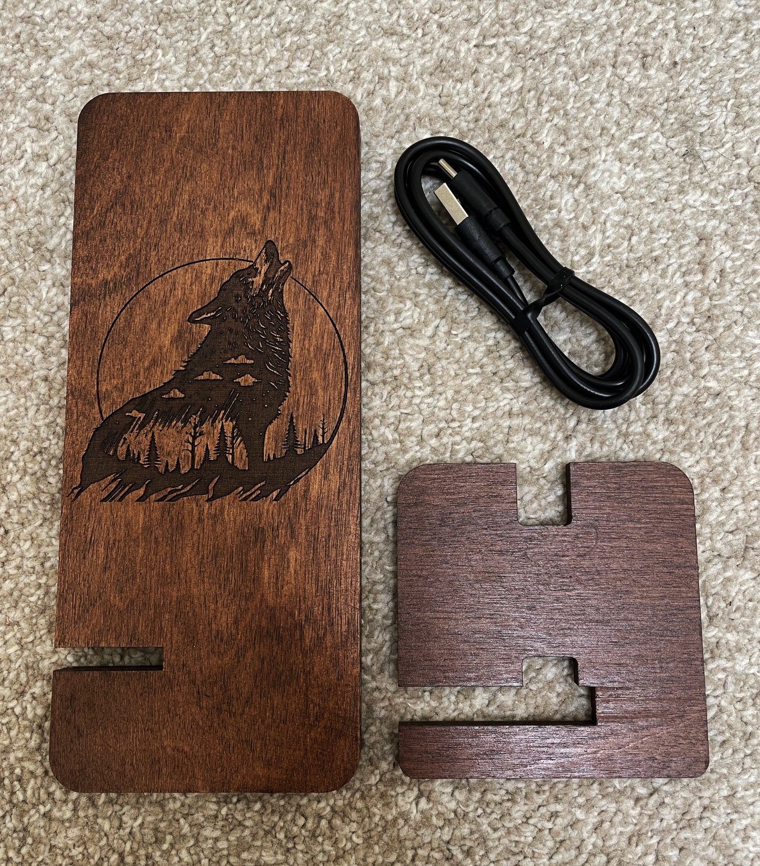 Wood Wireless Phone Charger/docking Station (can Be Personalized) - Etsy