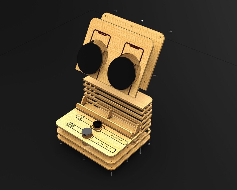 Laser Cut Wooden Phone/watch Charger/stand (DXF, DWG, Al, PDF File) - Etsy