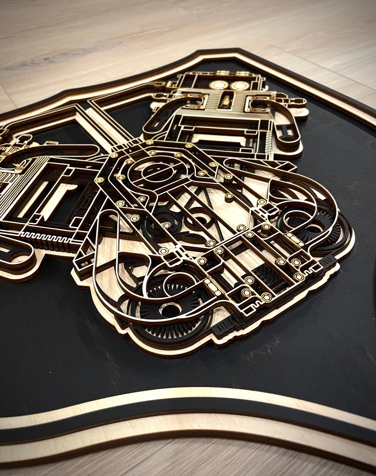Digital Laser Cut File V-engine Decor (PDF, SVG, DXF, Ai) - Etsy