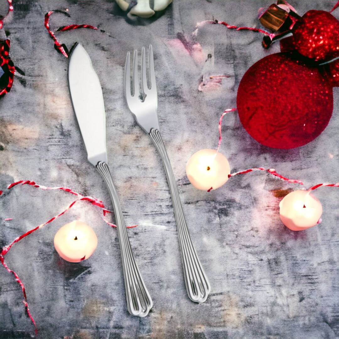 Silver Fish Cutlery Set (fork and Knife), Wedding Silver Plated Fish ...